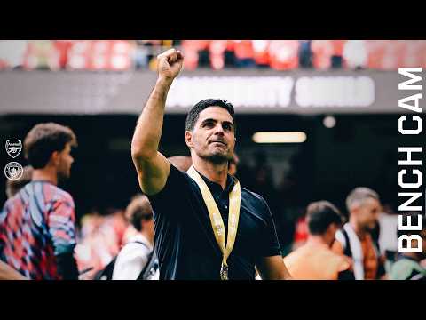 BENCH CAM | Arteta reacts to Community Shield victory 🏆 | Arsenal v Manchester City (3-0)