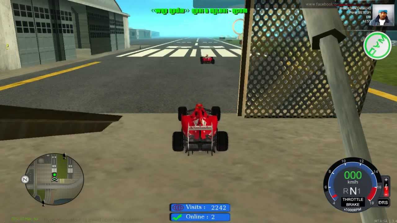 [WAD]HD™ - GTA:SA - MTA - F1 MOD - Working DRS - Test Race - #1 - YouTube