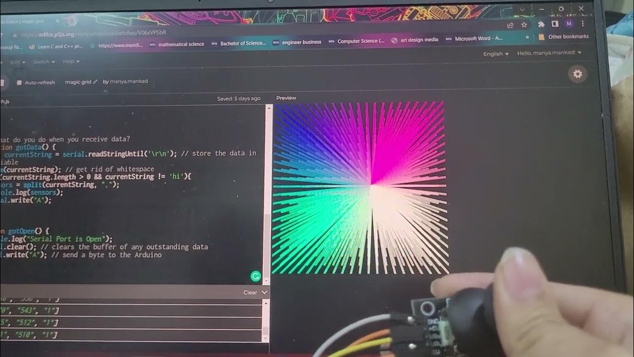 Arduino Joystick Serial Communication With P5 Js Youtube