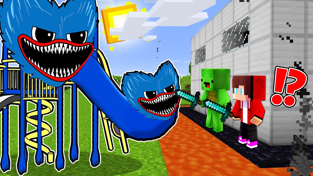 HUGGY SLIDE EATER vs The Most Secure House - Minecraft gameplay by Mikey and JJ (Maizen Parody ...