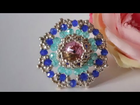 DIY Tutorial anello Carlotta - easy beaded ring tutorial - handmade jewelry ring - YouTube