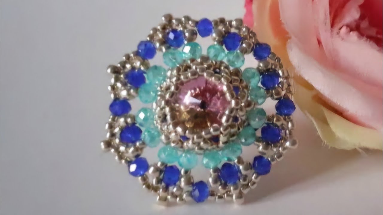 DIY Tutorial anello Carlotta - easy beaded ring tutorial - handmade jewelry ring - YouTube