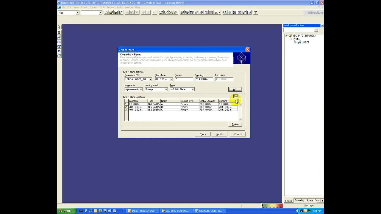 SP3D - Create Grid - YouTube