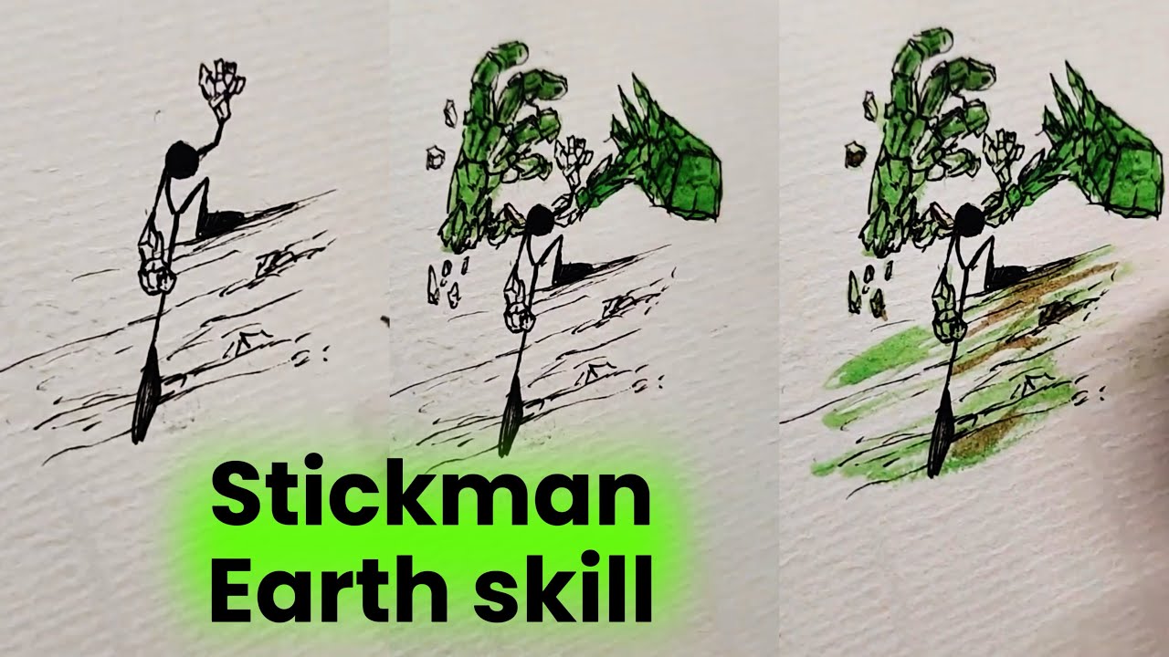 P16 - Draw STICKMAN EARTH SKILL - YouTube