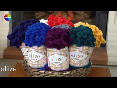 Alize Puffy ile Bere ve Boyunluk Yapımı - Making Cowl and Beret with Alize Puffy
