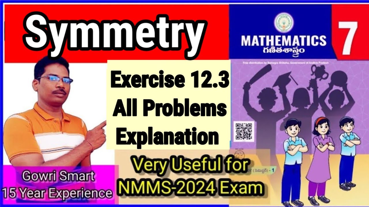 7th Class Maths New Syllabus|| Chapter-12|| Symmetry || Exercise 12.3 ...