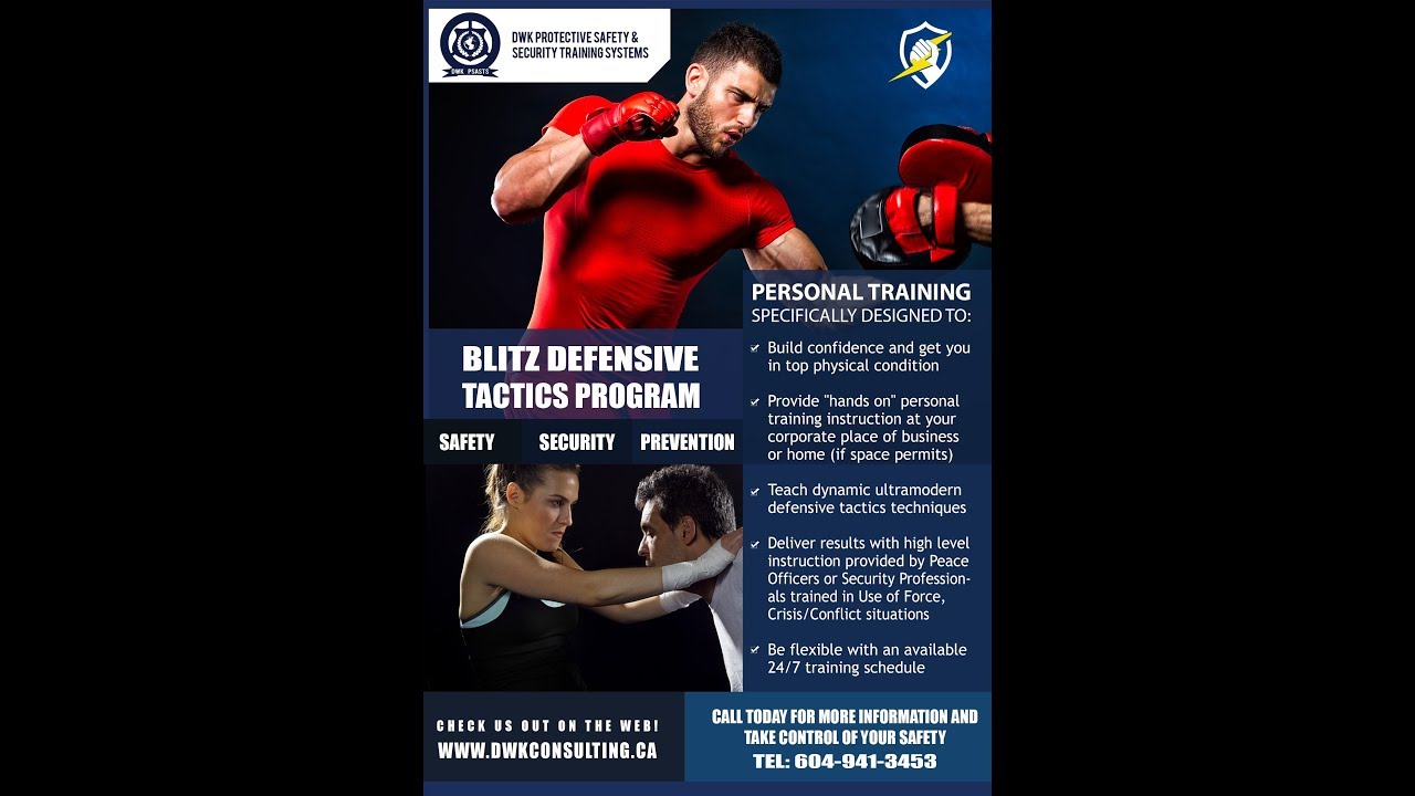 BLITZ Defensive Tactics-Use of Force -Self Defense Video - YouTube