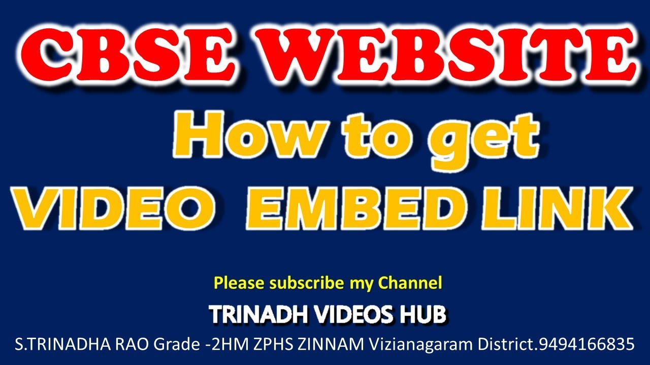 CBSE VIDEO EMBED LINK YouTube CBSE VIDEO EMBED LINK YouTube