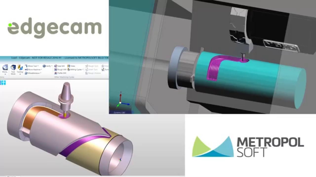 EDGECAM 4 AXIS MILLTURN2 - YouTube
