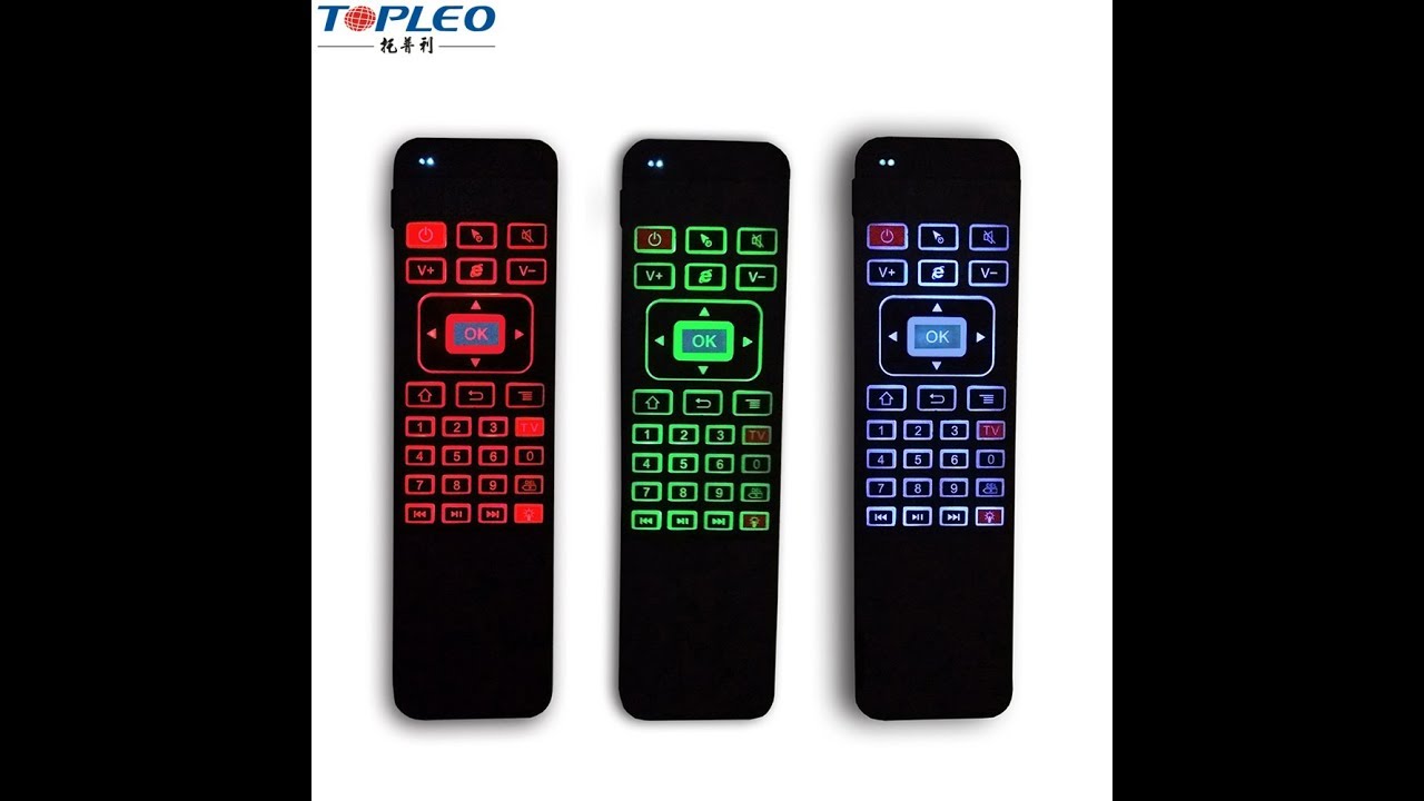 P3 Backlit Air Mouse 2.4G Wireless universal tv remote control - YouTube