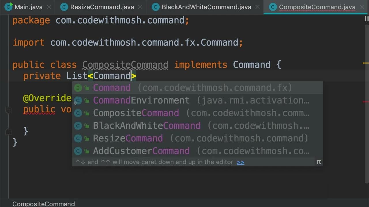 Design Patterns #35 - Composite Commands [By Mosh Hamedani] - YouTube