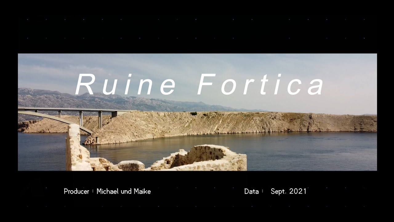 2 Min Insel Pag Brücke und Ruine Fortica - YouTube