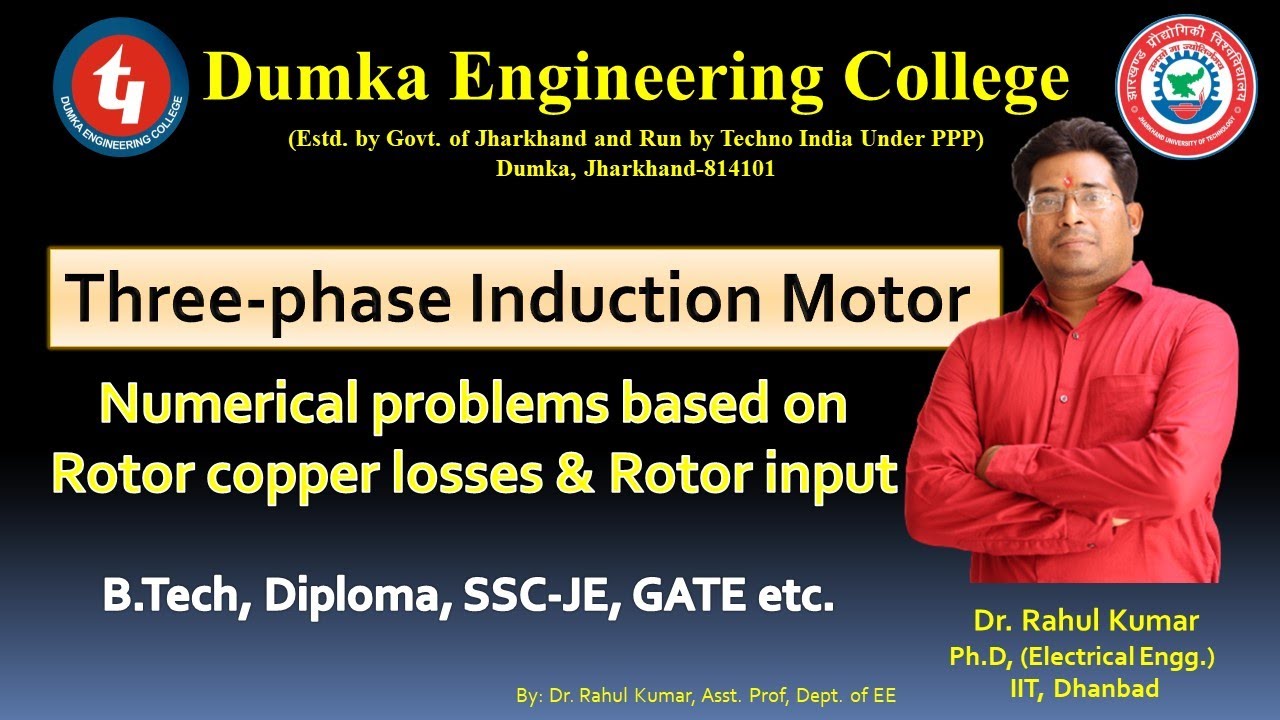 3-phase Induction Motor|L-09|Numerical problems based on Rotor copper losses & Rotor input ...