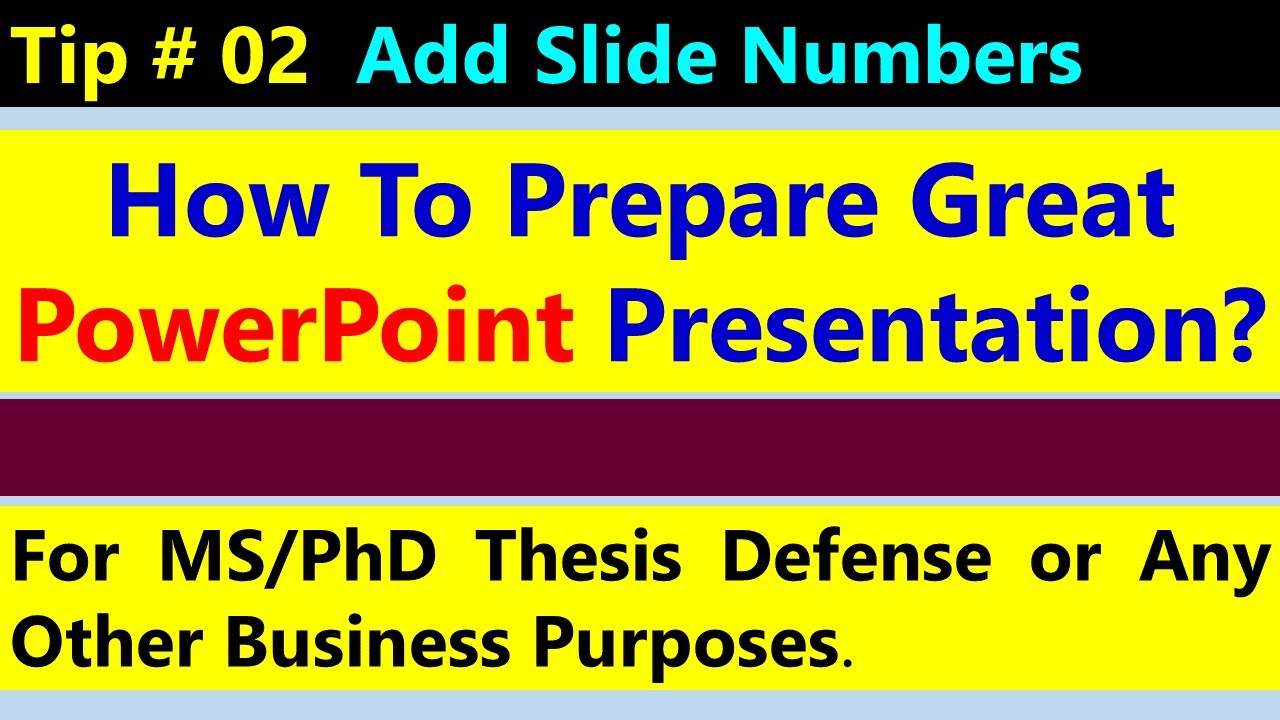 Always add Slide Numbers in Presentation - PowerPoint - YouTube