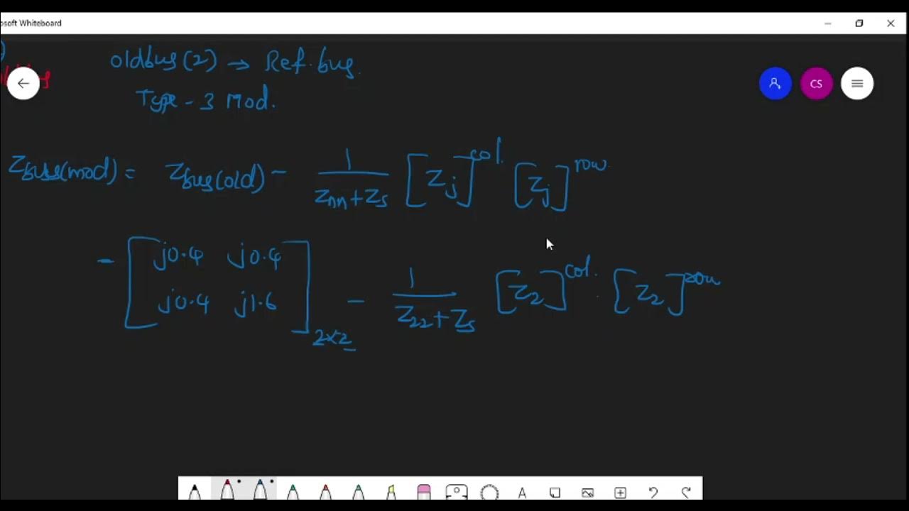 Formation of Impedance bus matrix using MATLAB - YouTube