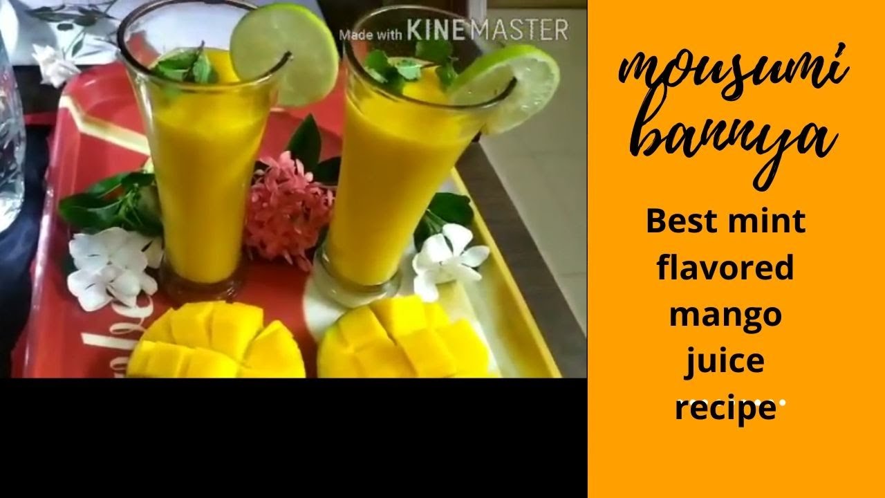 Mango mint juice recipe - YouTube