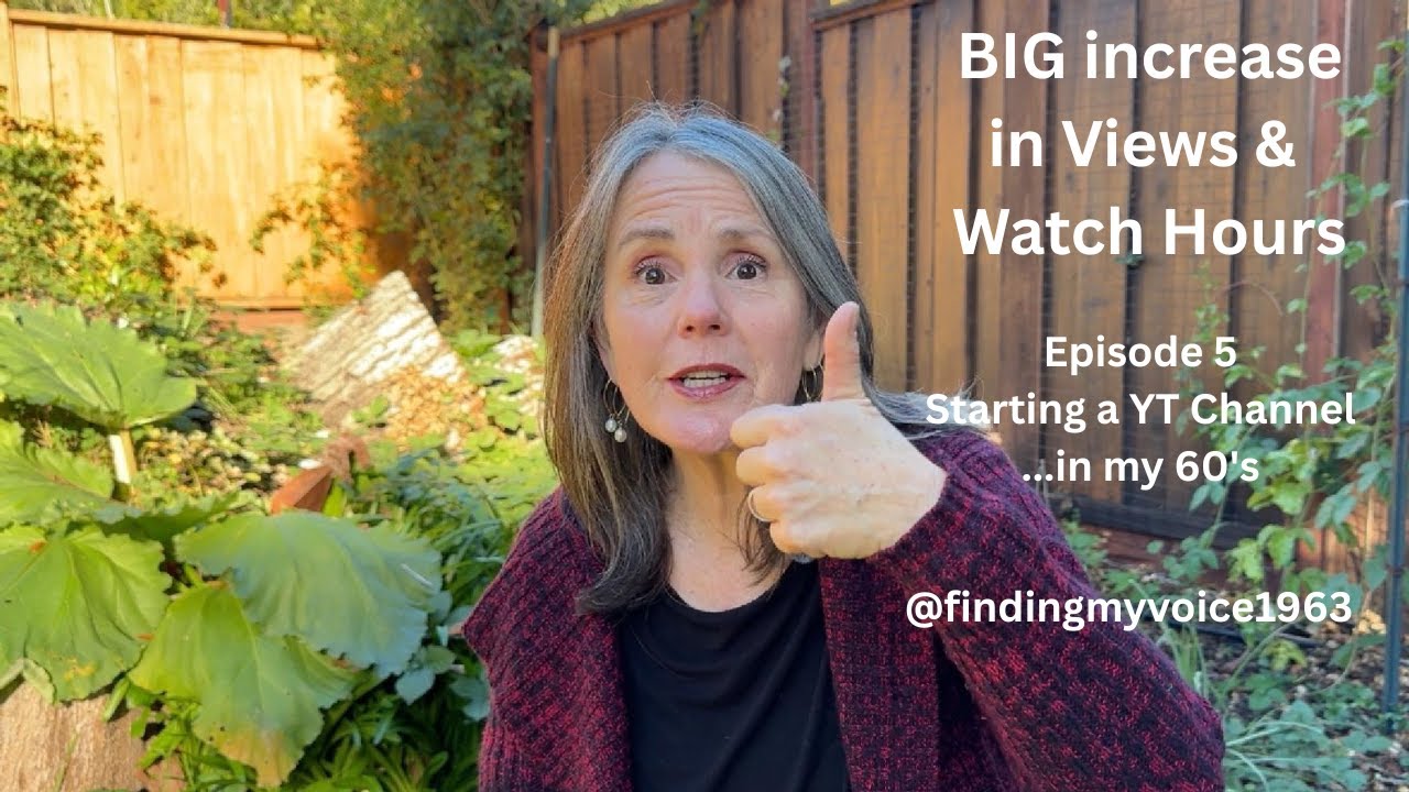Starting YouTube channel in my 60s, Episode 5 ,Weekly Update! - YouTube