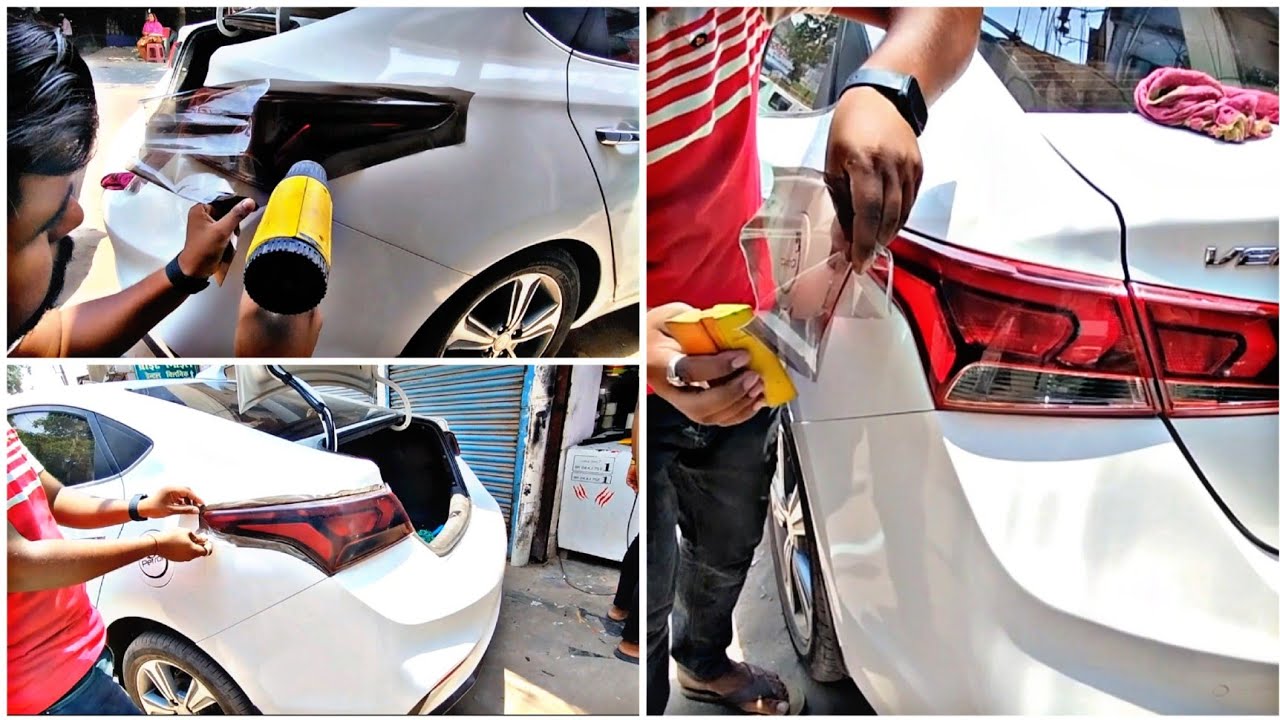 hondai varna backlight full smoke vinyl wrapping #carlover #backlight ...