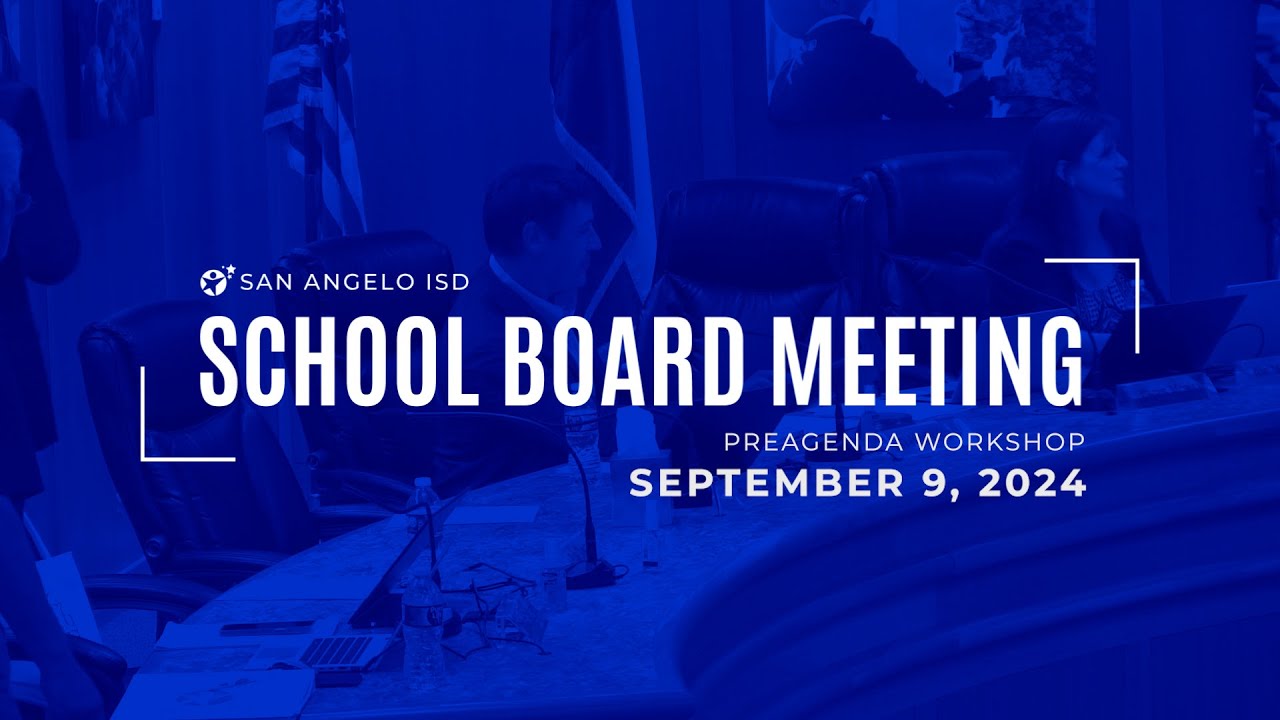 San Angelo ISD School Board Meeting - September 9, 2024 - YouTube
