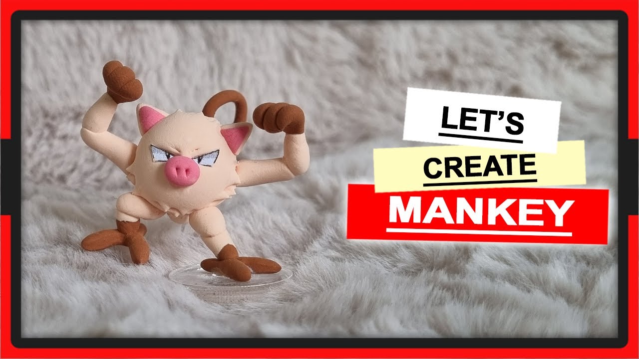 Pokemon Mankey Clay Sculpt - YouTube