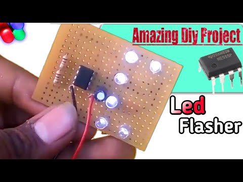 555 ic led flasher | 555 ic led chaser How to make led chaser | 555 ...