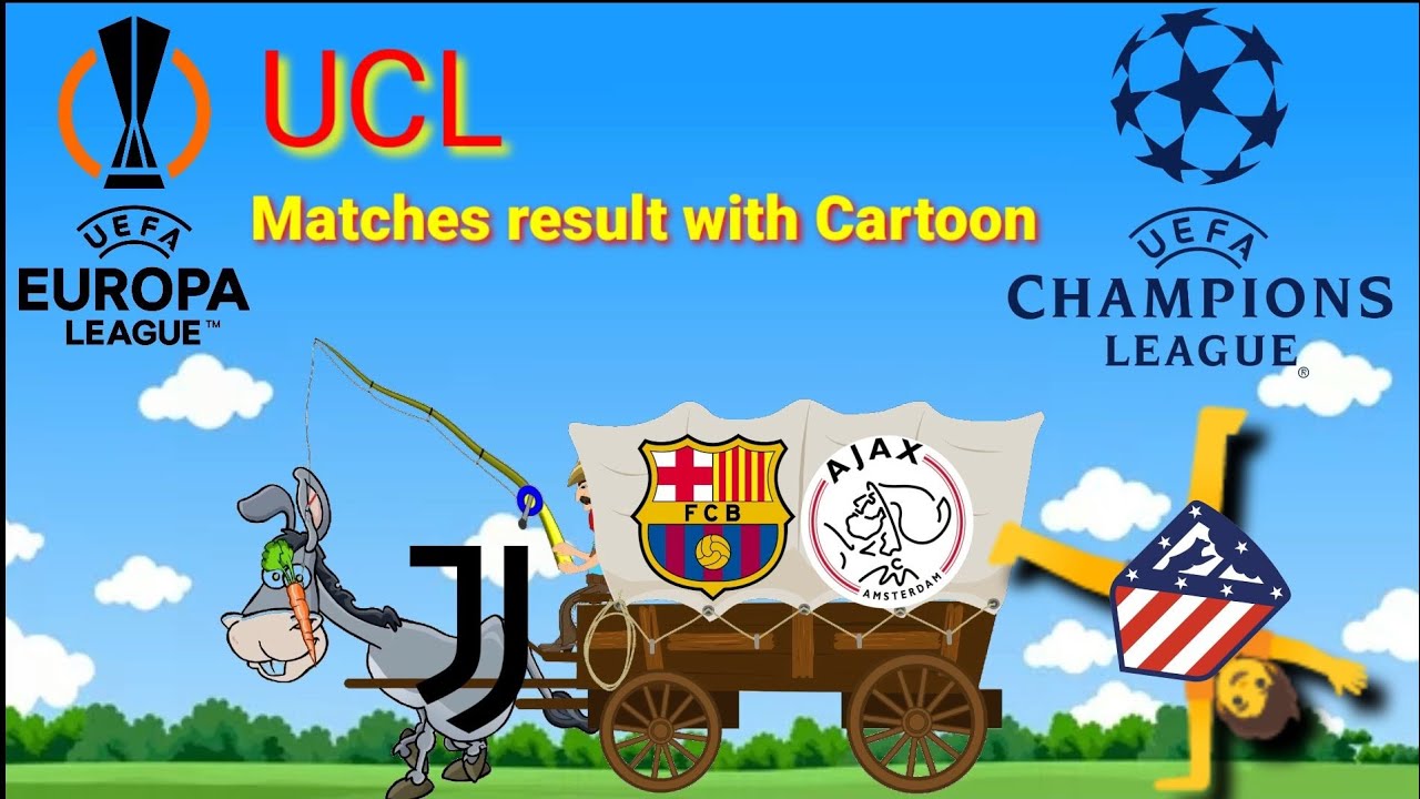 UCL, UEFA champions League matches result with cartoons, PSG, Real ...