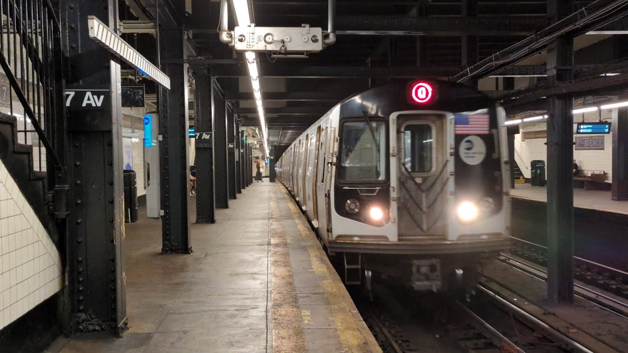 NYC Subway: R211A B & R160 Q Trains at 7th Avenue (8/12/2025) - YouTube