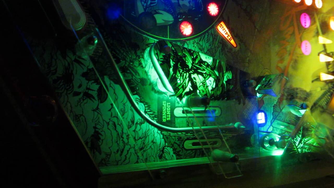 Gottlieb Raven Pinball Machine (Full Custom LED Kit) - YouTube