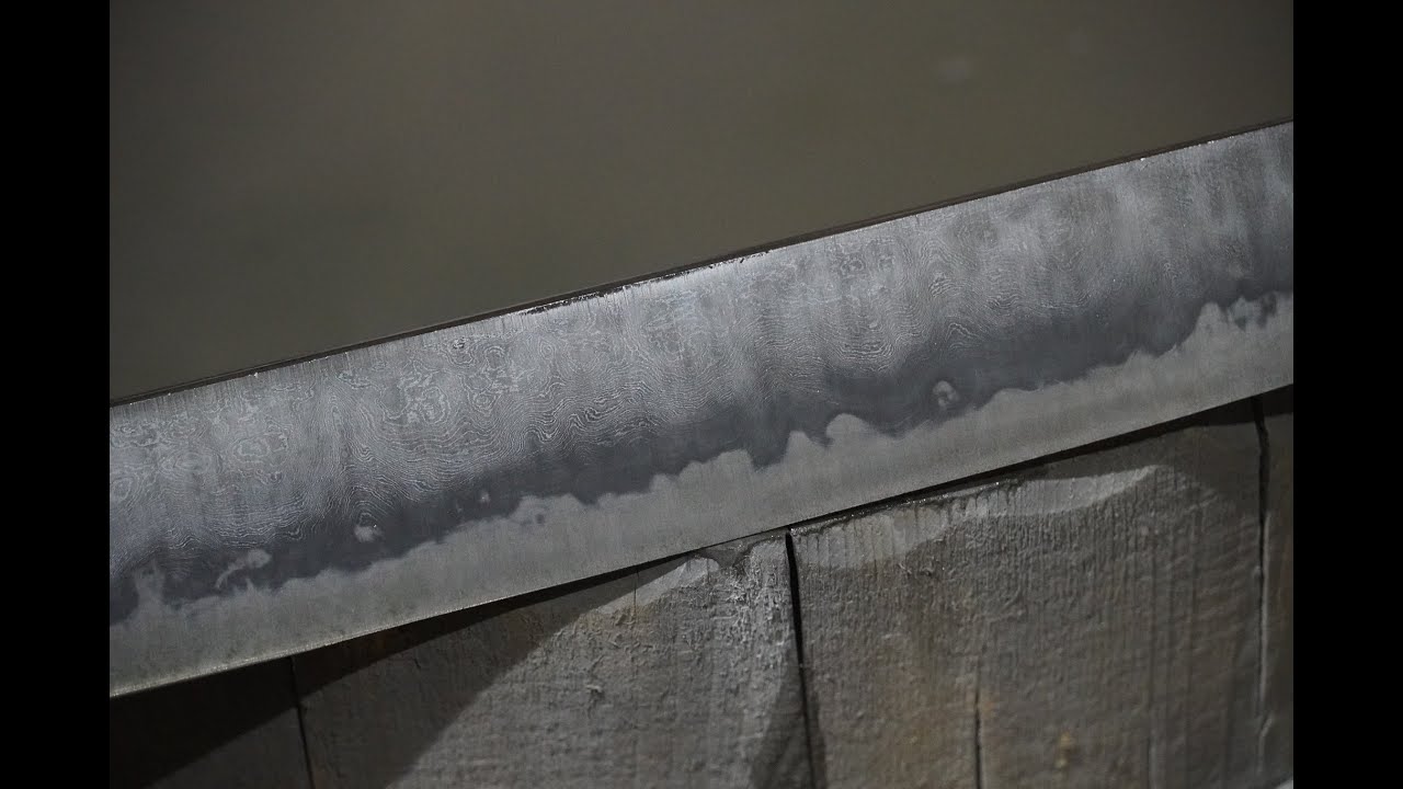 Katana making, making Tanto SÓSHU. Hardening without clay. - YouTube