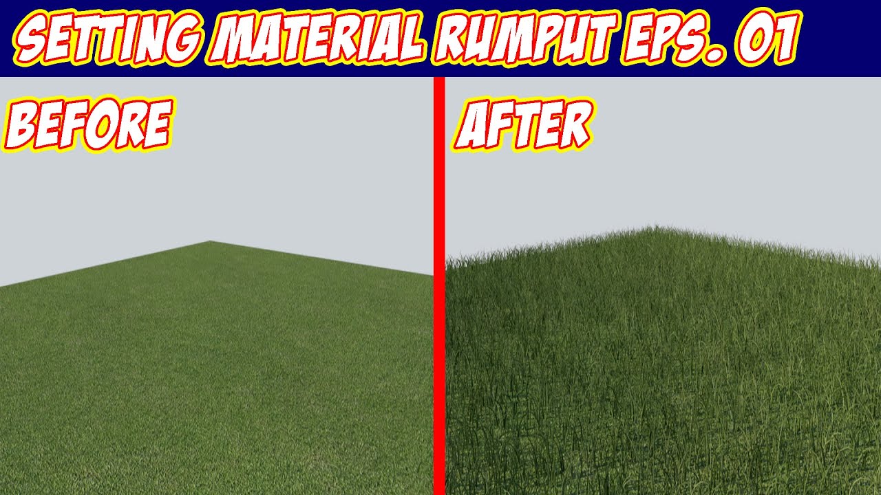 Setting Material Rumput Vray Next Sketchup - YouTube