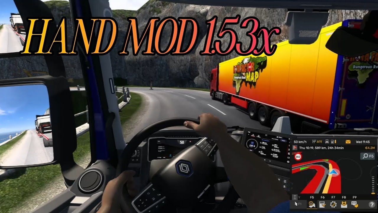 hills road hand mod ETS2 - YouTube