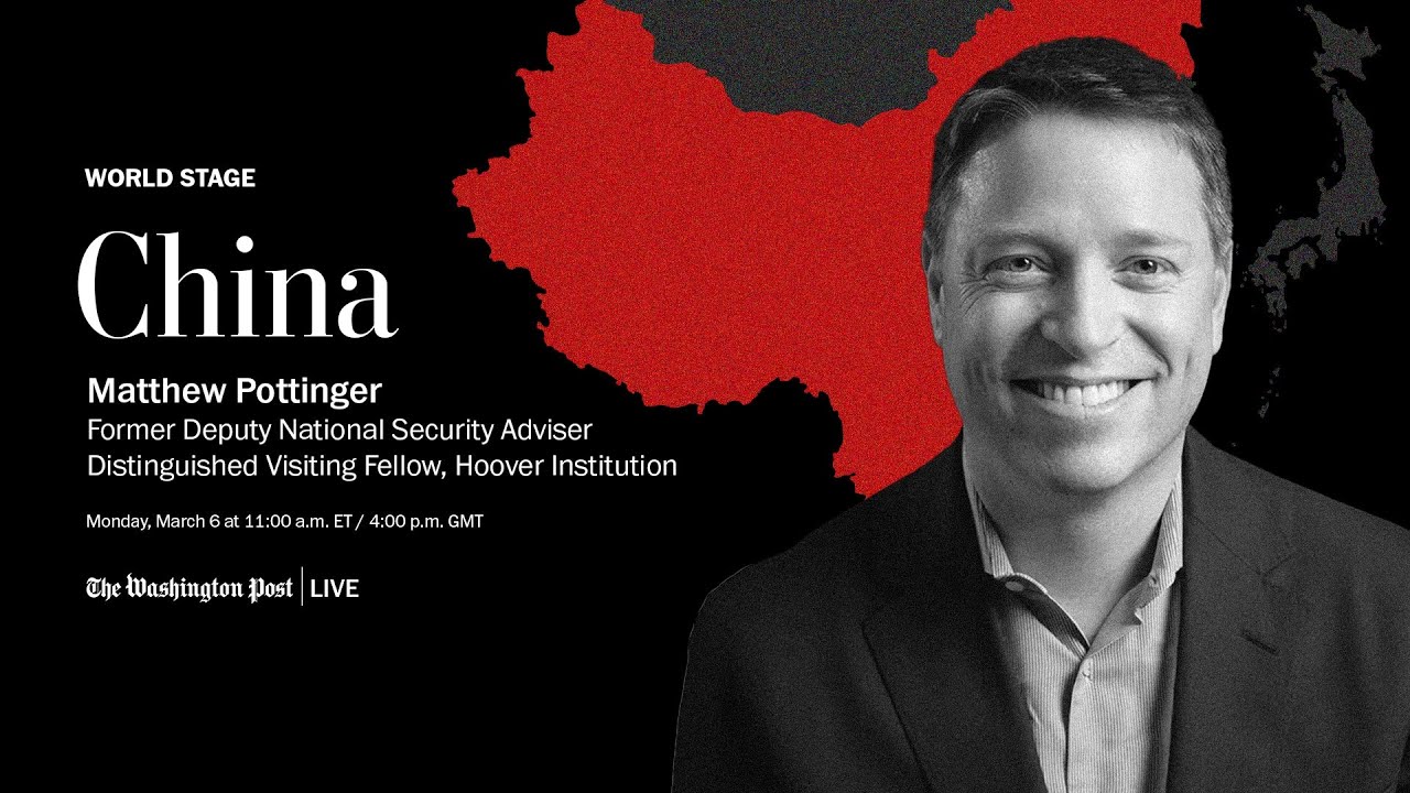 Former deputy national security advisor Matthew Pottinger on U.S.-China ...