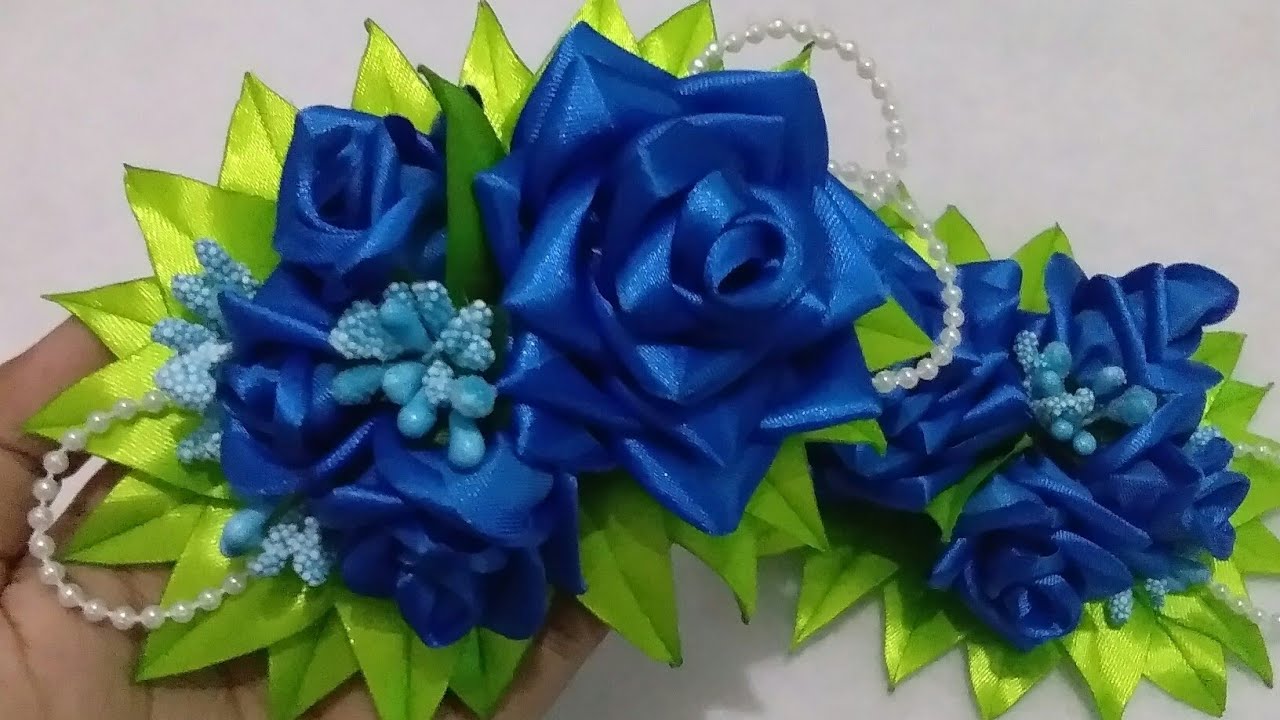 Cara Membuat Bunga Hias Cantik Dari Pita || DIY Ribbon Flower || How To ...
