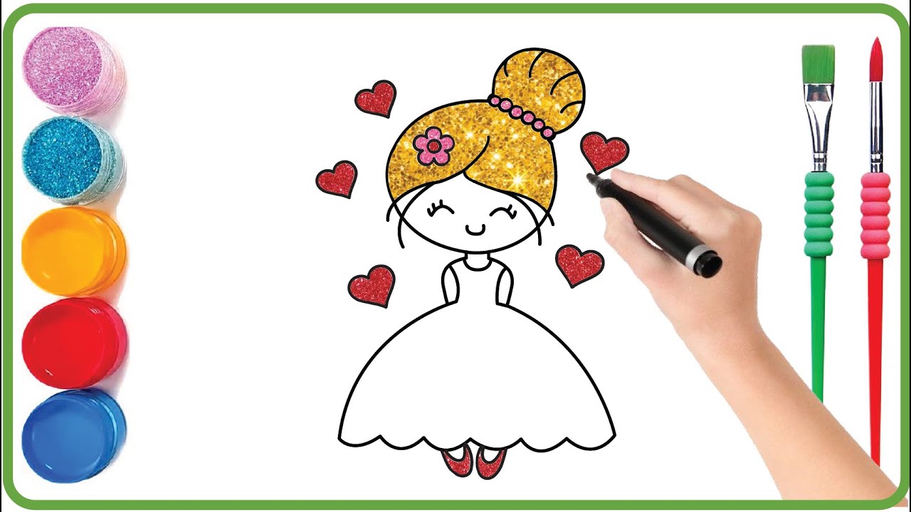 How to Draw a CUTE Girl The EASIEST Way for Kids! - YouTube