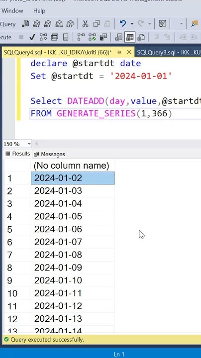 SQL Tip | Quickest Way to Generate a Date Series #sqltip - YouTube