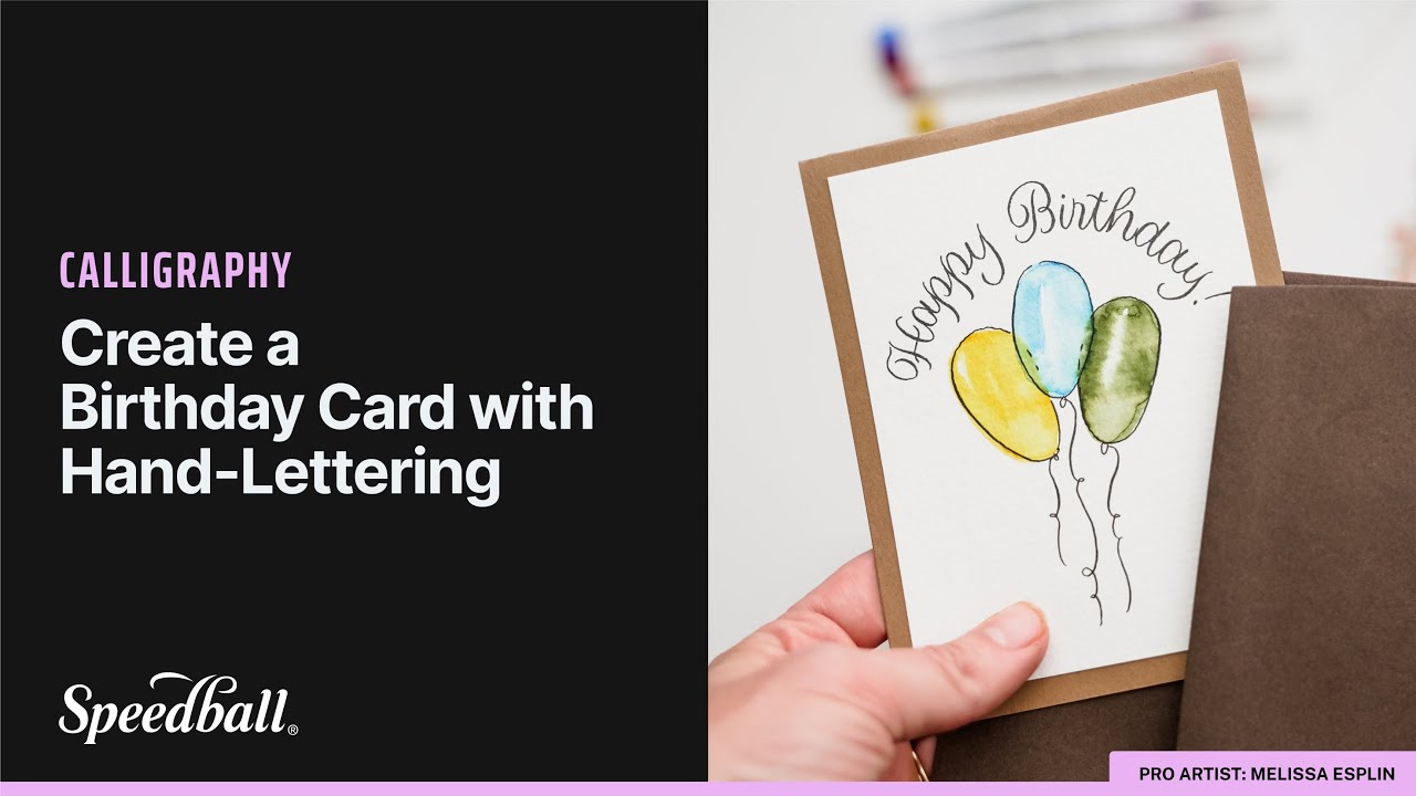 Create a Birthday Card with Hand-Lettering - YouTube