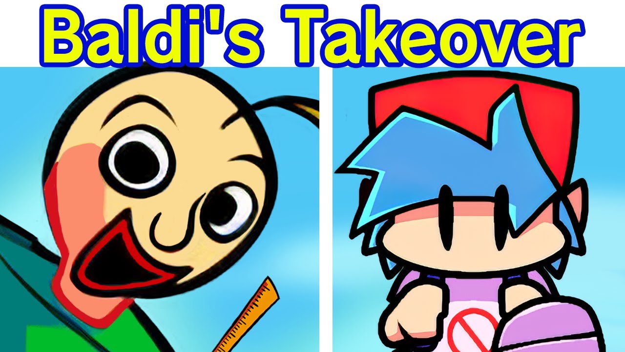 Friday Night Funkin' VS Baldi's Basics In Education Takeover FULL WEEK ...