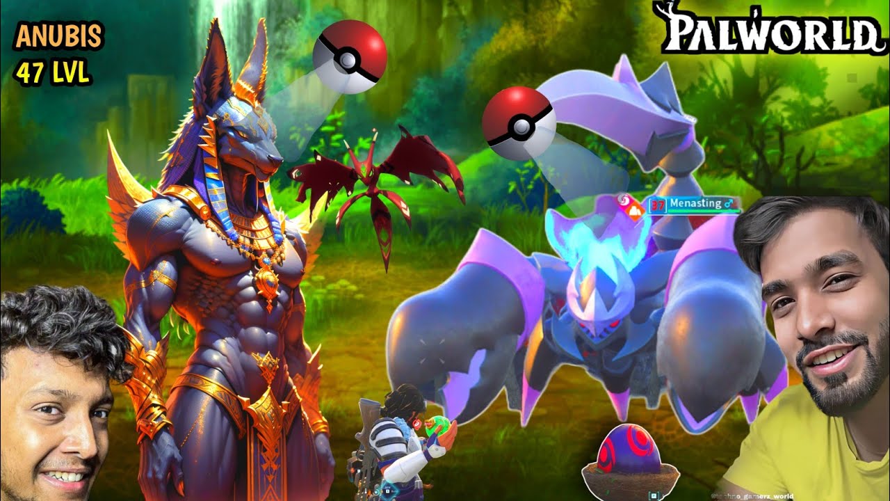 🔥GOD OF PALWORLD POKEMON ANUBIS AND MENASTING, FAST CAPTURE OF TECHNO ...
