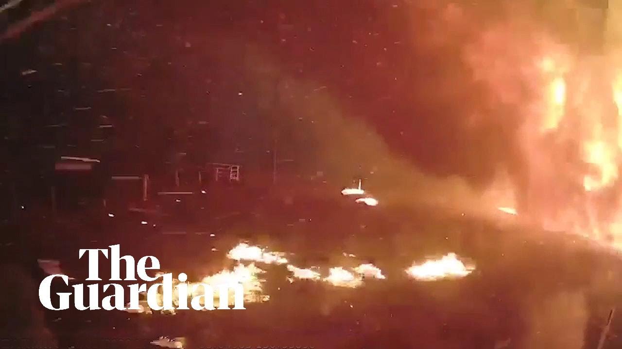 Dashcam footage shows how fast bushfires can move when the wind changes ...