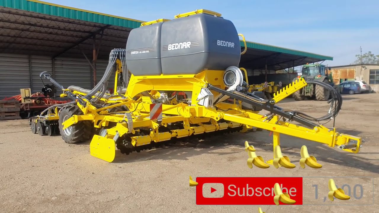 Avem un utilaj nou in curte , semănătoare de păioase Bednar 4m - YouTube