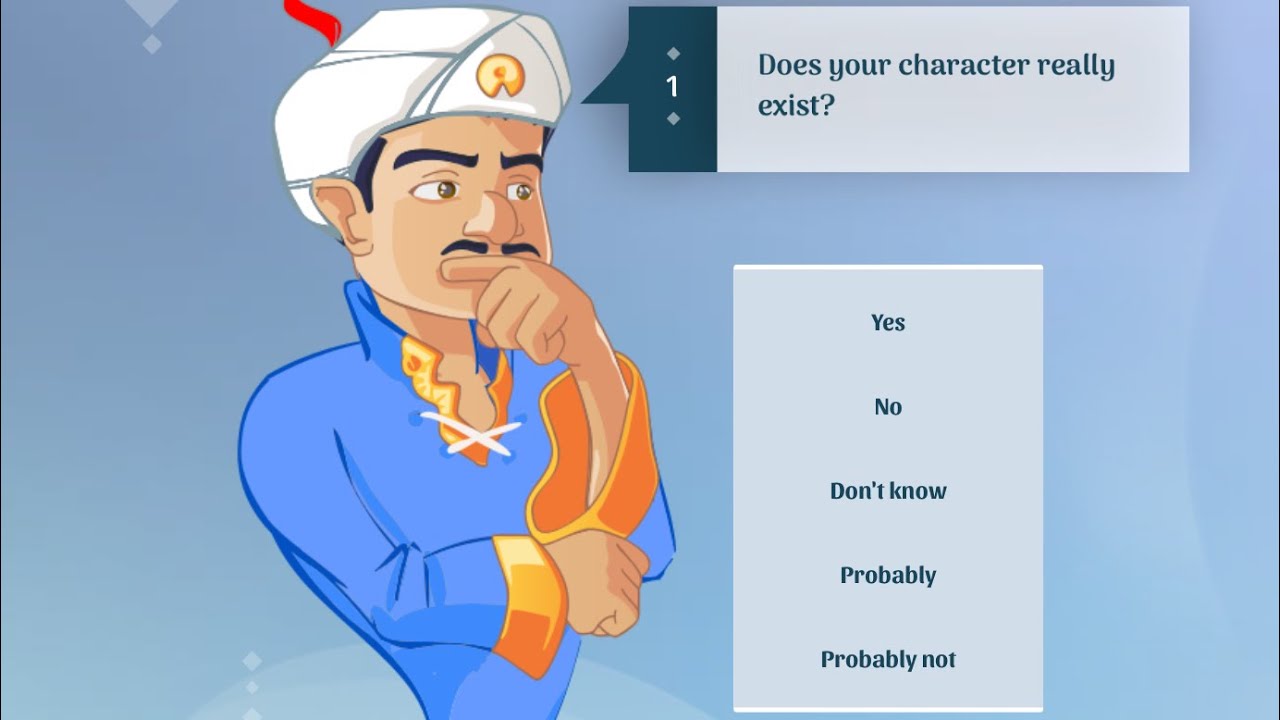 Trying to beat the Akinator (like 21 questions game) - YouTube