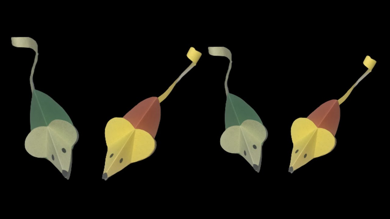 Easy 3D paper mouse 🐭 | paper crafts for kids | DIY papercraft - YouTube