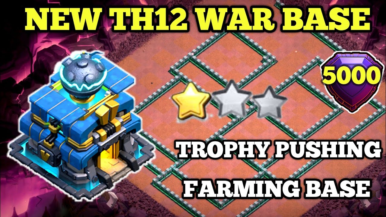 New Th12 War Base With Link (Clash Of Clans) Th12 Base Link | Best Th12 ...
