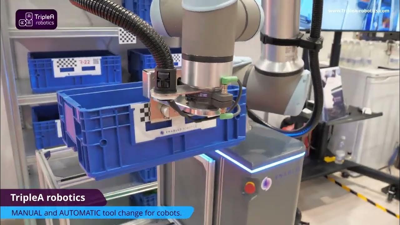 TripleA robotics. WINGMAN Cobot Tool Changer on display at R22 fair in Odense 2022 - YouTube