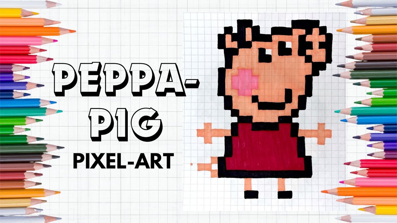 Como Dibujar a Peppa Pig en Pixel Art - How To Draw Peppa Pig #pixelart ...