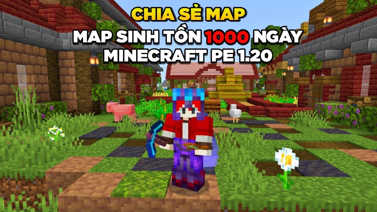 Tham Quan Và Chia Sẻ Map Sinh Tồn 1000 Ngày Minecraft Pe 1.20 Của Mình - YouTube
