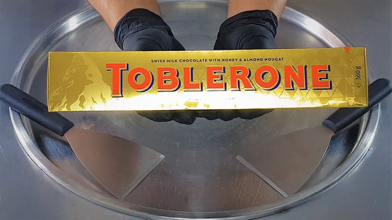 toblerone ice cream rolls | ASMR - ice cream rolls | satisfying asmr ...