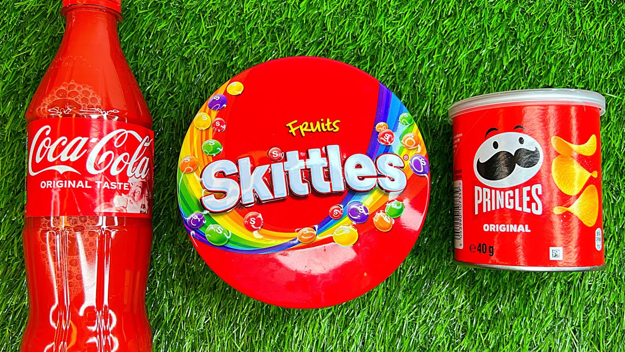 Satisfying Video | Unpacking 1 Rainbow Skittles Containers with Color ...