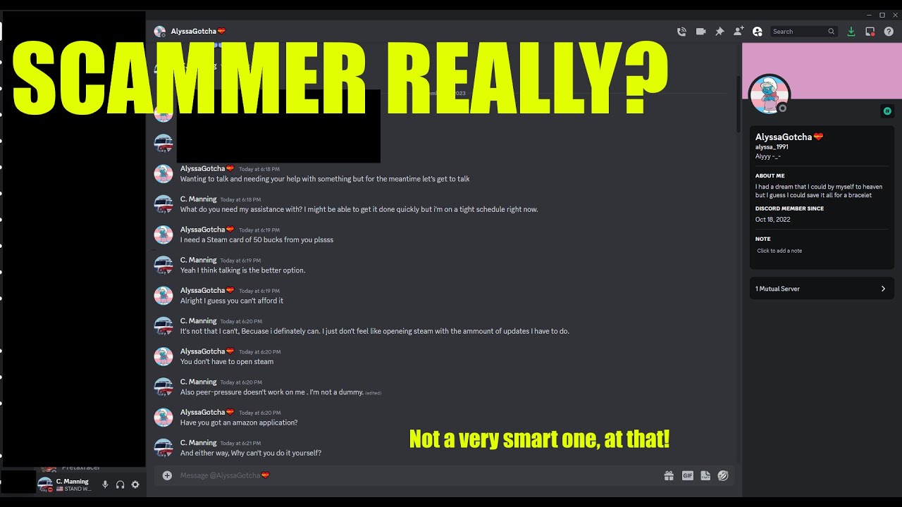 SCAM ALERT!!!!!!!!!!!!! - YouTube