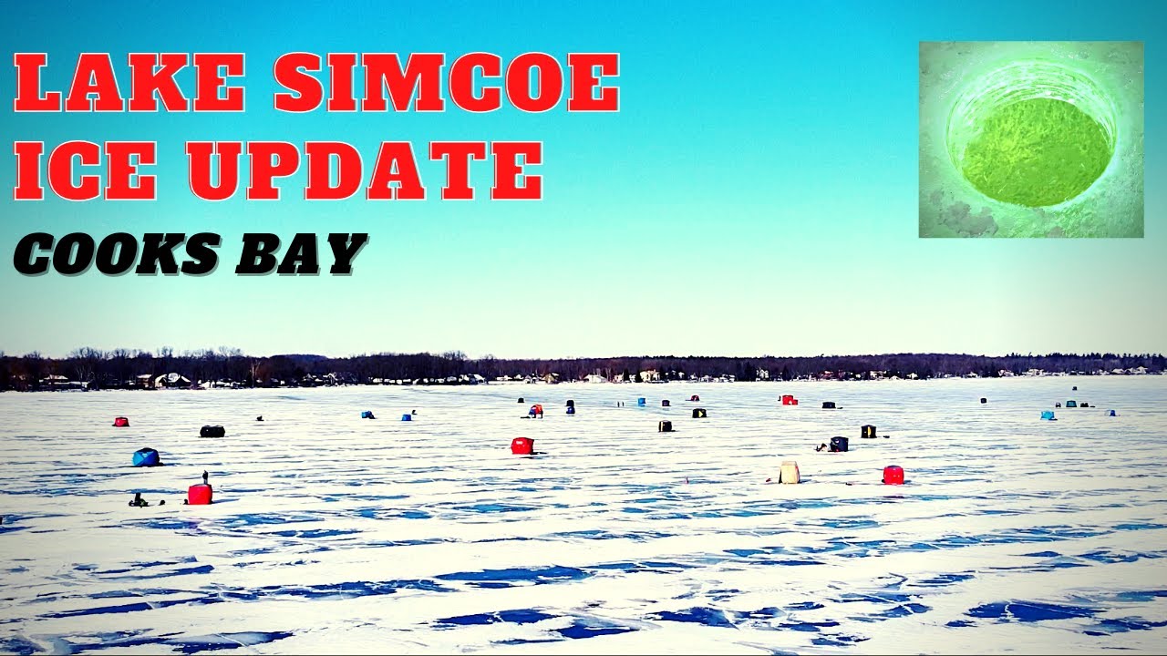 LAKE SIMCOE ICE REPORT COOKS BAY, GILFORD - YouTube